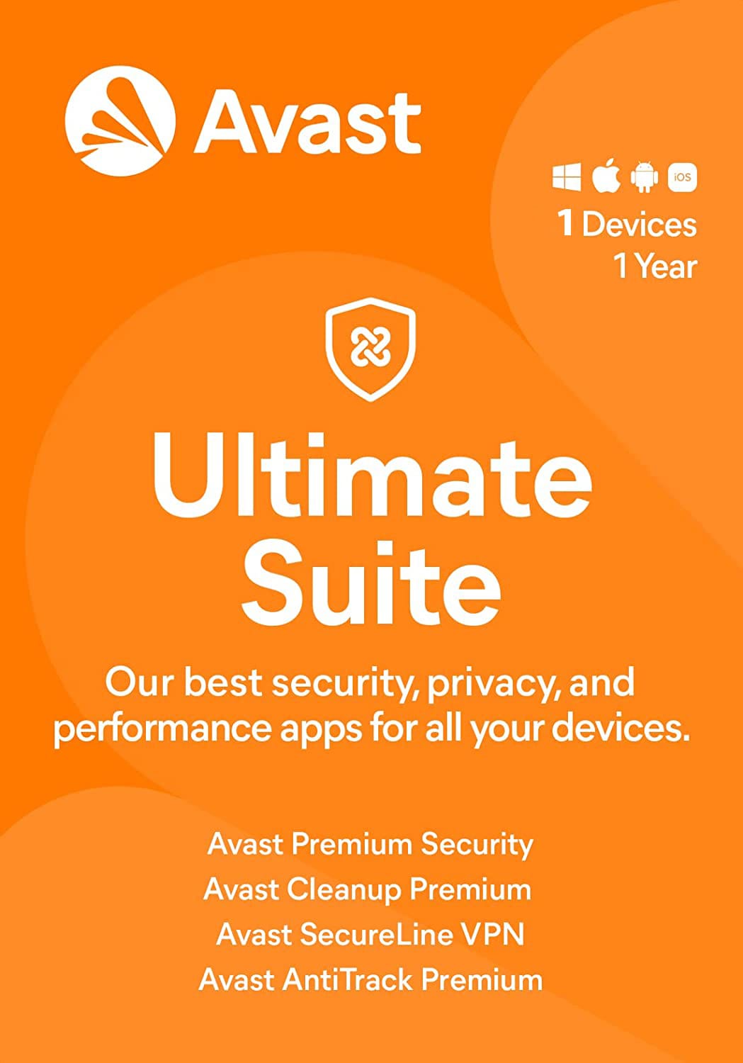 Avast Ultimate Suite 1 Device 1 Year Windows/Mac/Android/iOS (Email ...