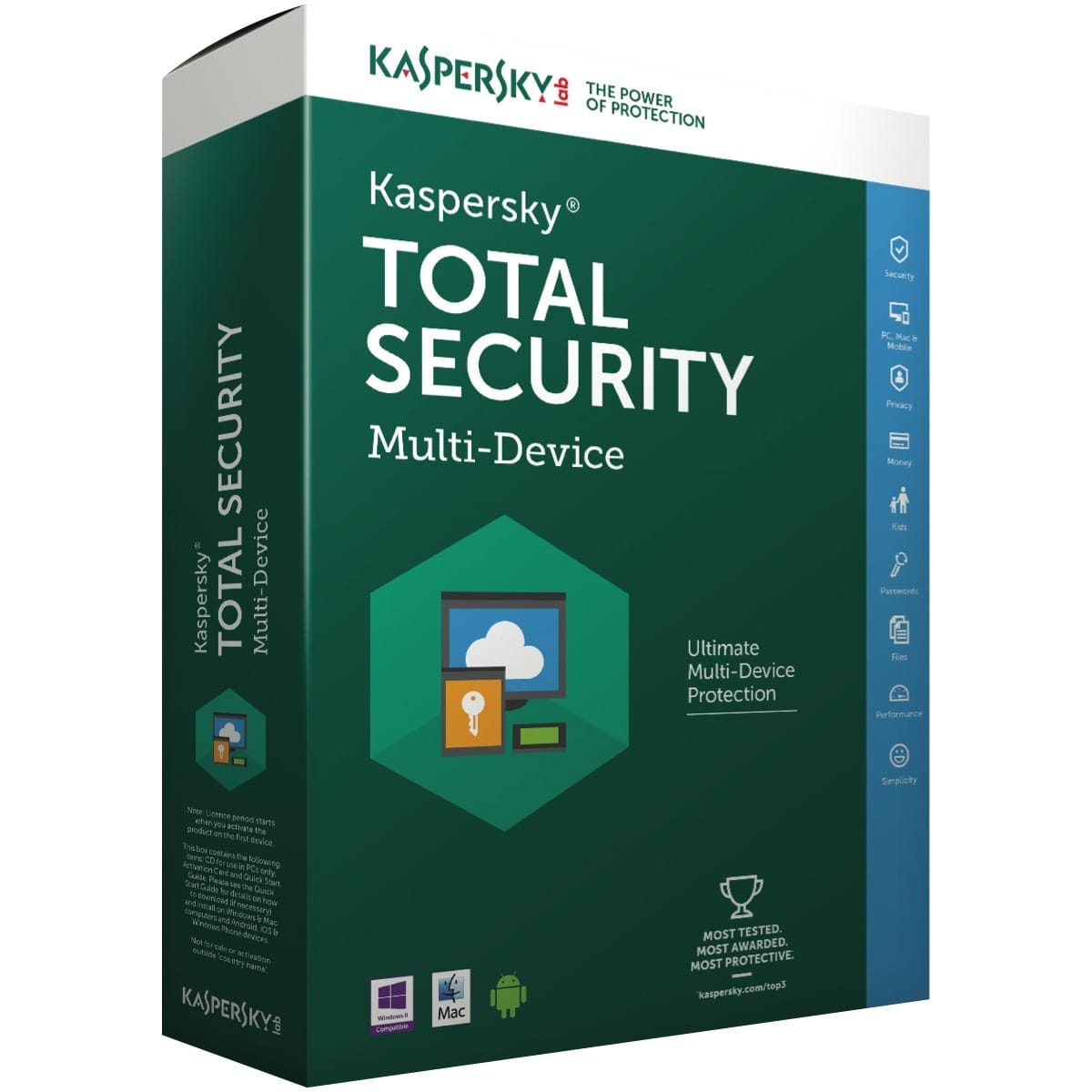 Kaspersky Total Security 3 Devices 2 Year Windows/Mac/Android/iOS ...